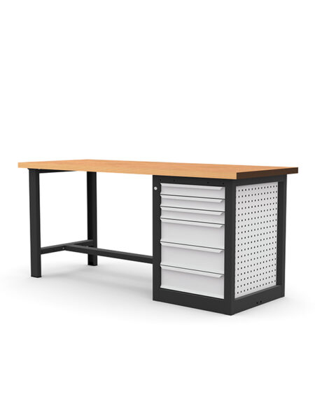 Établi avec meuble 6 tiroirs 2000 | E200MB6T | SORI